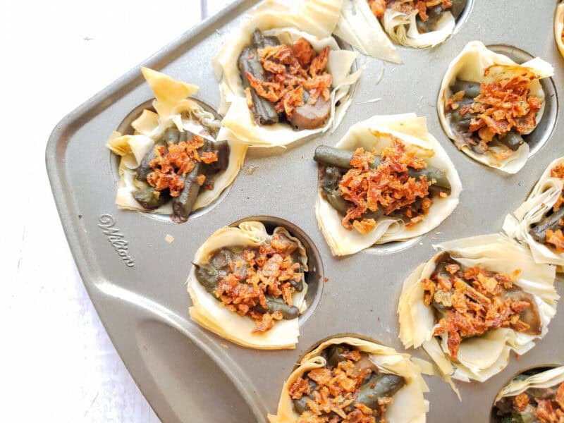 Epic Green Bean Casserole Appetizer Recipe - Intentionally Eat