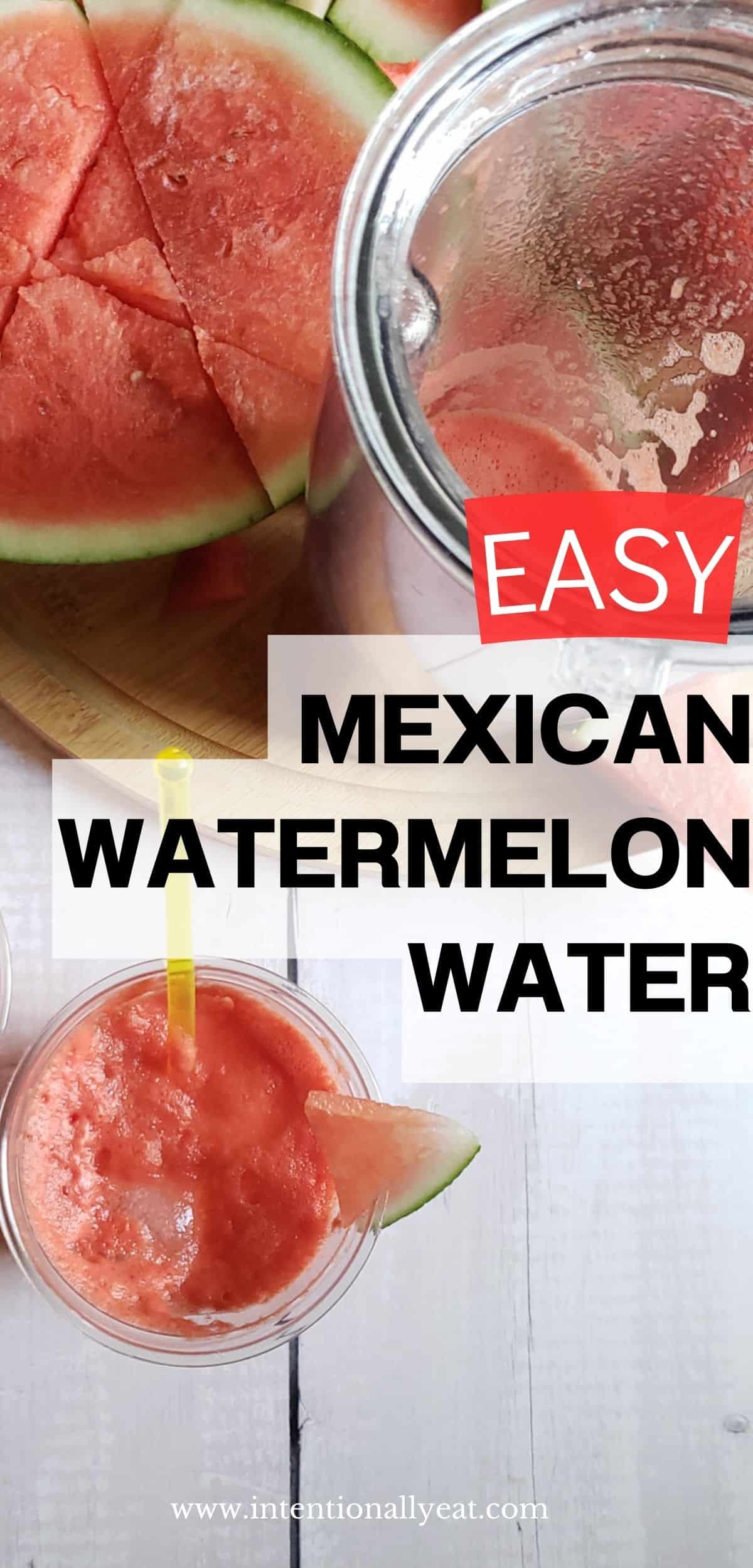 How to Make Mexican Watermelon Water (Agua Fresca) - Intentionally Eat