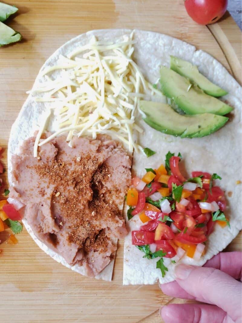 Fiesta Bean and Avocado Tortilla Wrap Recipe - Intentionally Eat