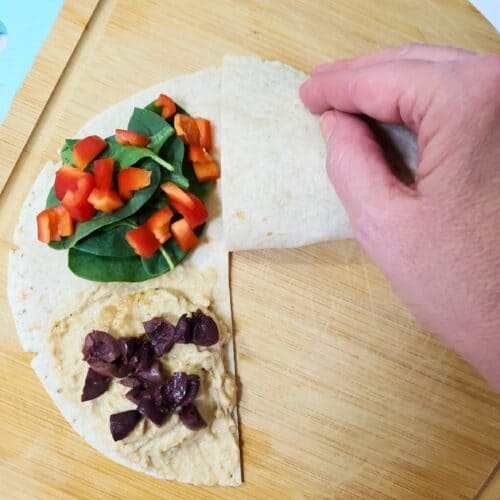 Healthy Mediterranean Hummus Wrap Recipe - Intentionally Eat